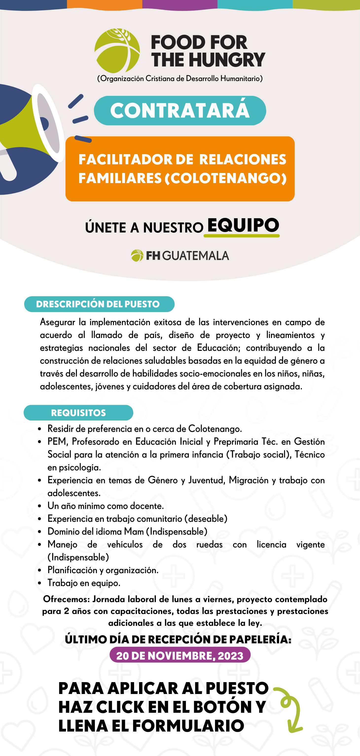Facilitador de Relaciones Familiares(COLOTENANGO, HUEHUETENANGO) – Food ...