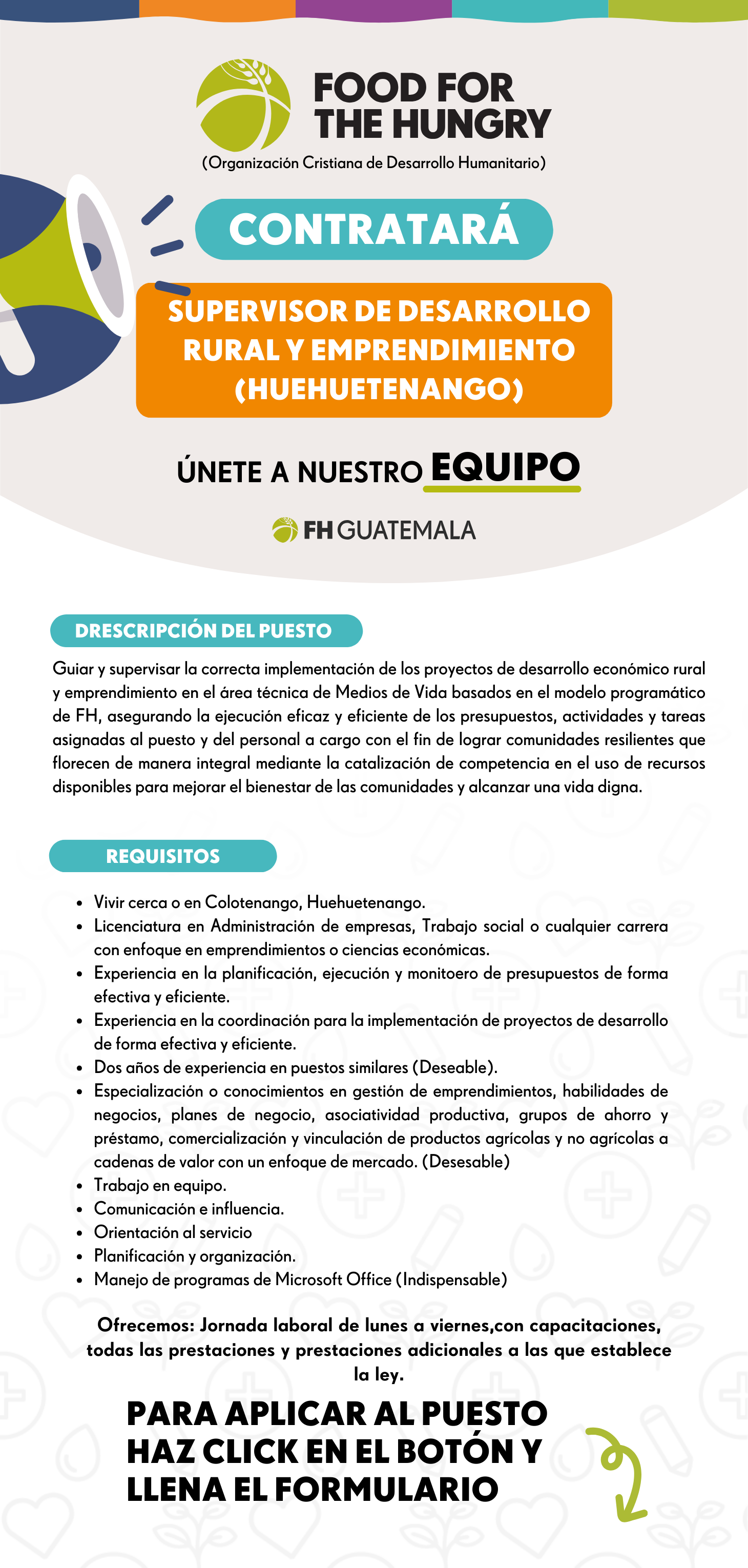 Supervisor de Desarrollo Rural (Colotenango, Huehuetenango) – Food for ...